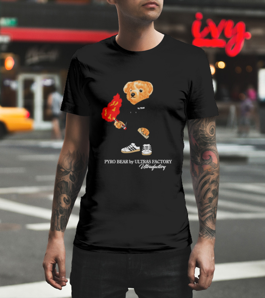 PYRO BEAR Ultras Factory Ultrasfactory Shoes Flame T-Shirt