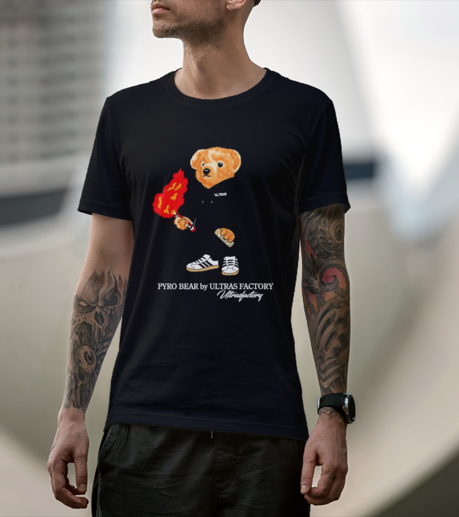 PYRO BEAR Ultras Factory Ultrasfactory Shoes Flame T-Shirt