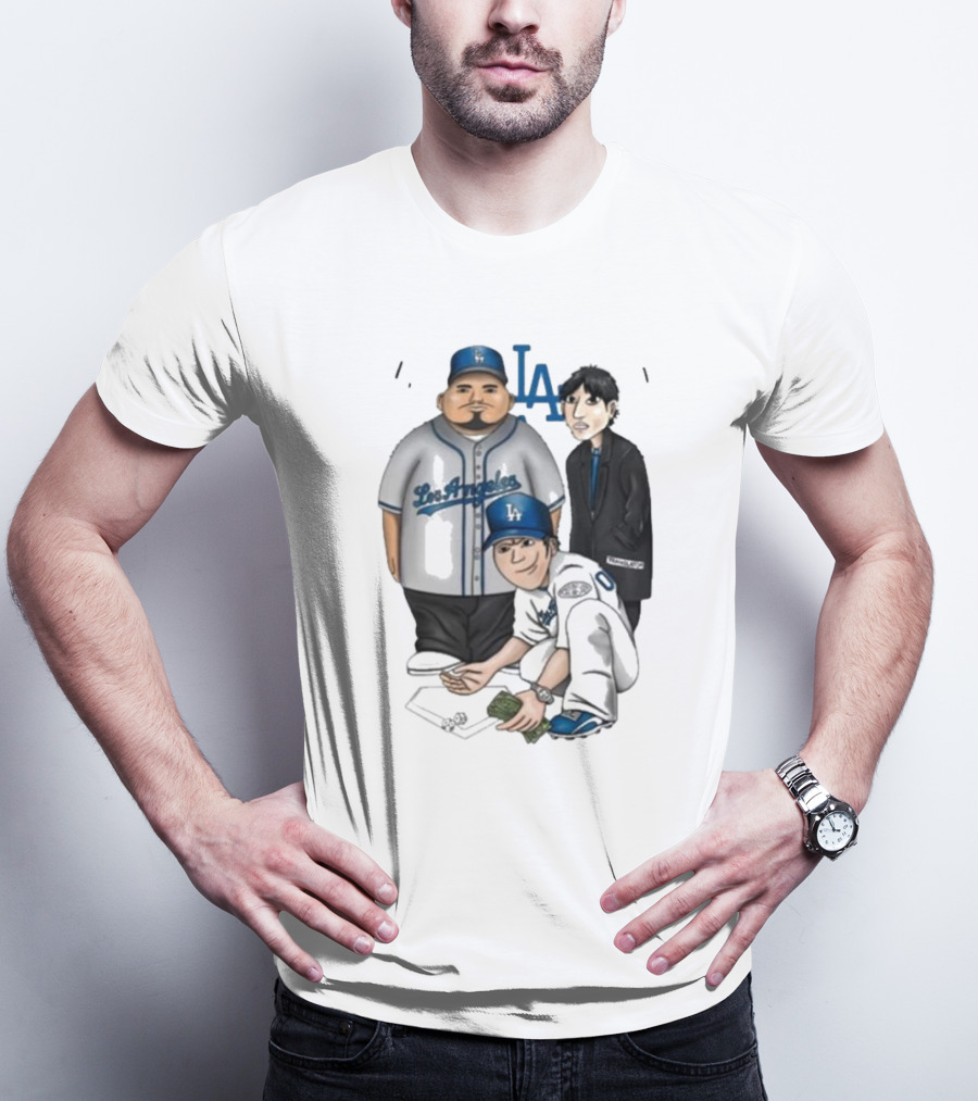Elitelikethat Life's A Gamble Los Angeles Baseball Characters T-Shirt