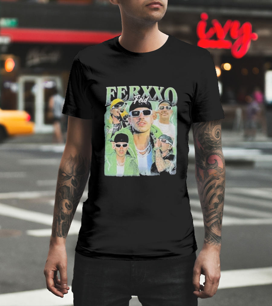 FERXXO Feid Green Style Collage T-Shirt