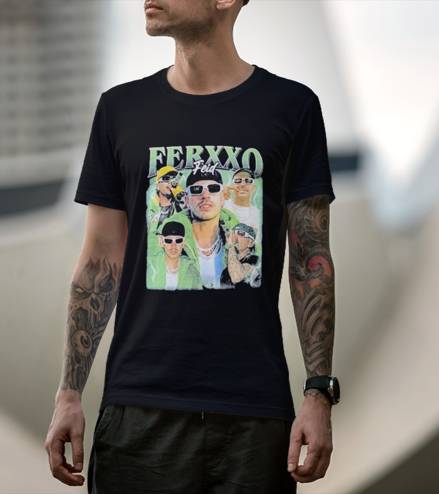 FERXXO Feid Green Style Collage T-Shirt
