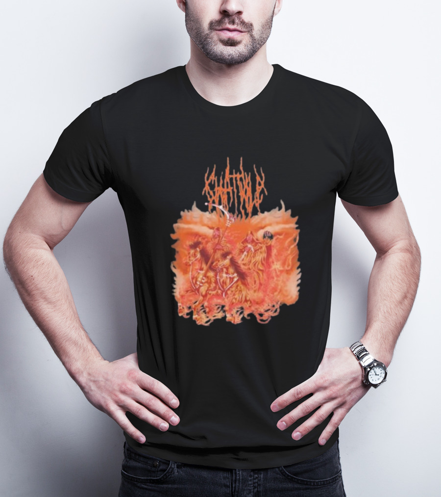Chat Pile Fiery Orange Gothic Inferno T-Shirt