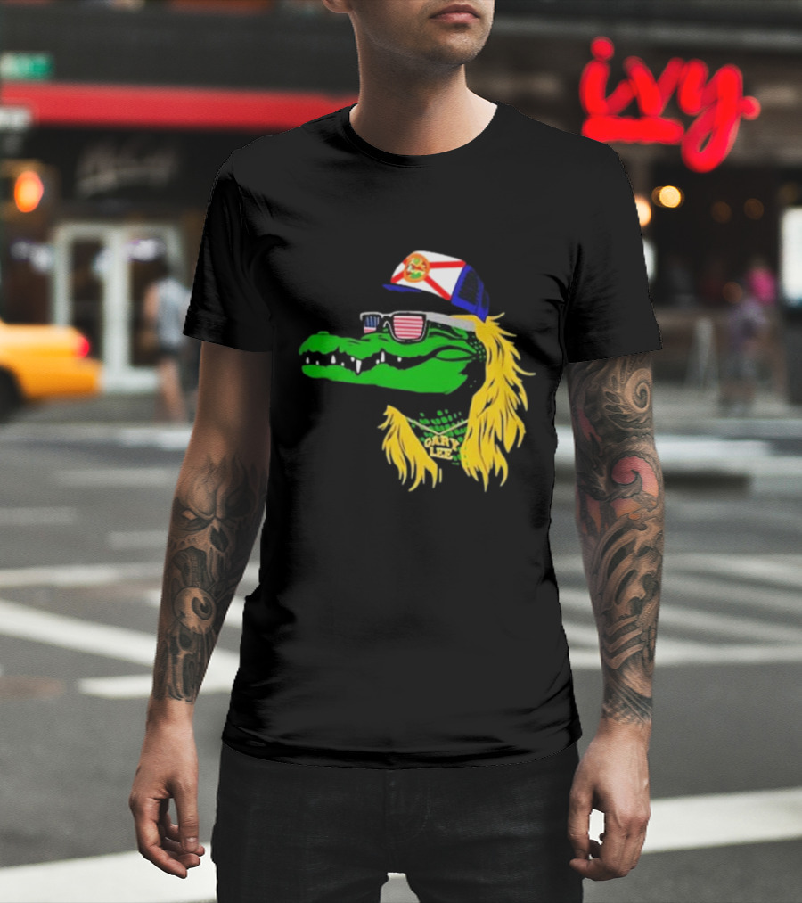 Conservativeant Wearing Gary Lee Gator With Trucker Hat And Sunglasses T-Shirt