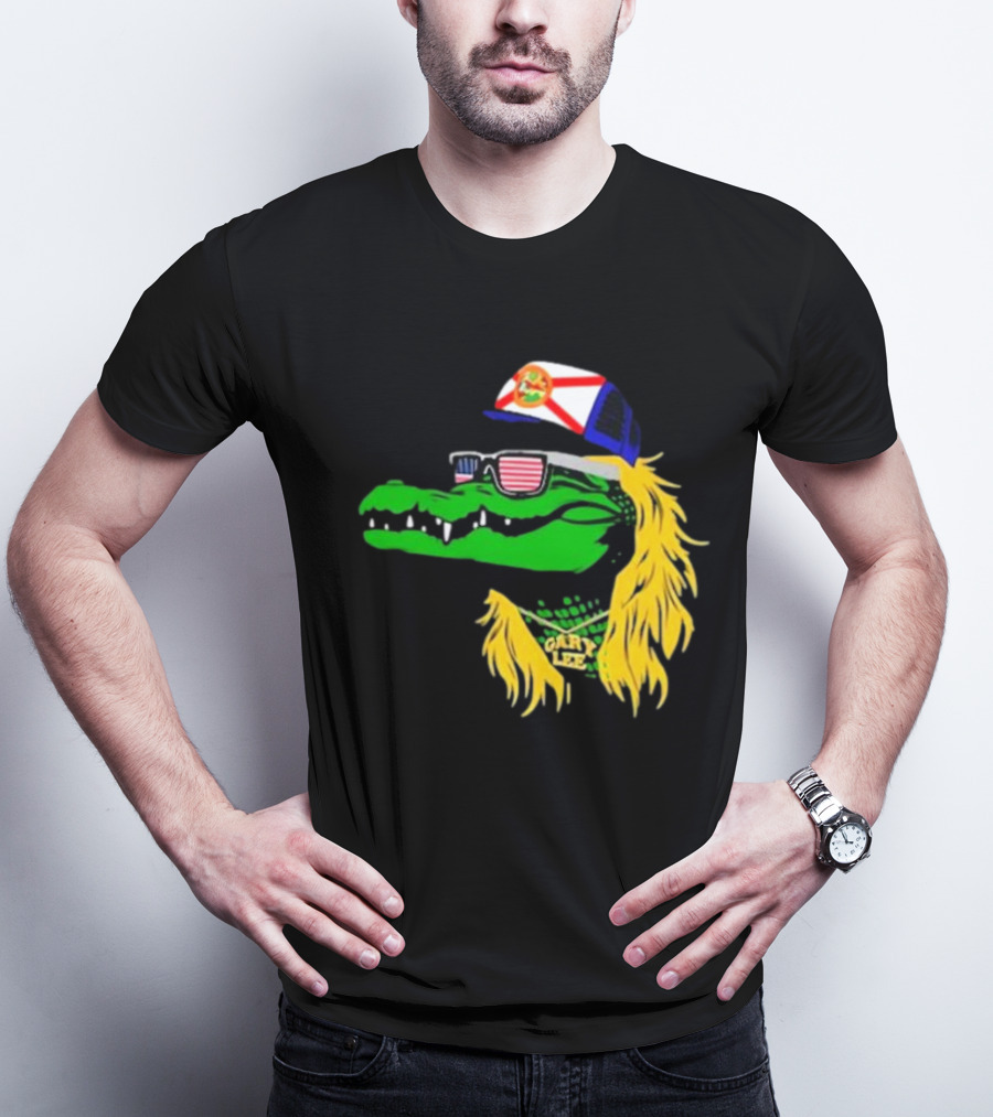 Conservativeant Wearing Gary Lee Gator With Trucker Hat And Sunglasses T-Shirt