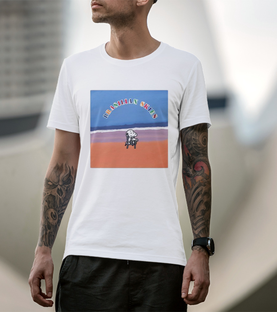 Brasilian Skies Snoopy Beach Scene T-Shirt