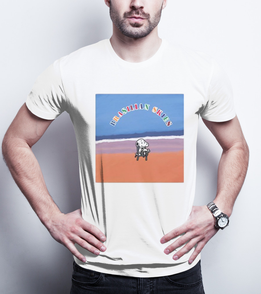 Brasilian Skies Snoopy Beach Scene T-Shirt