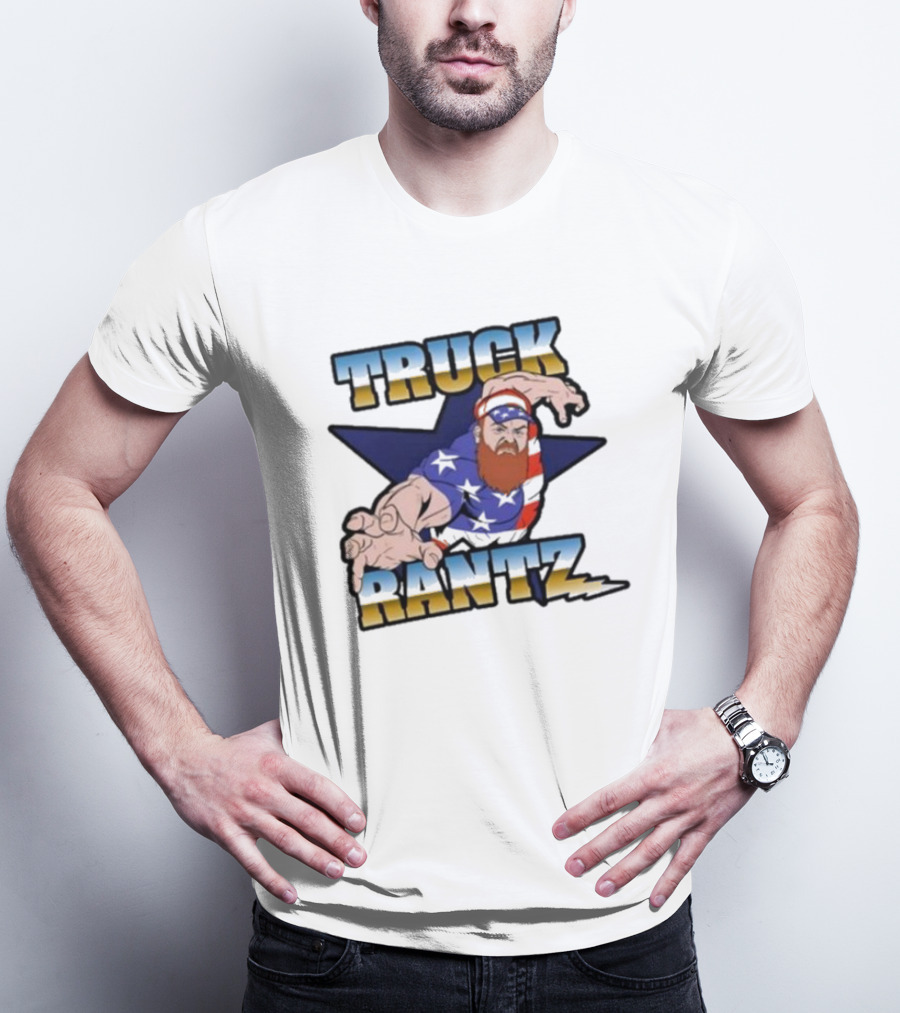 Brent Terhune Truck Rantz Patriotic Bearded Character T-Shirt
