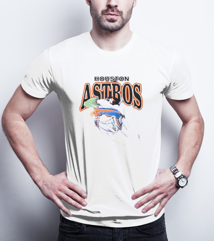 Houston Astros Slumped Boyz Baseball Cartoon Mashup T-Shirt