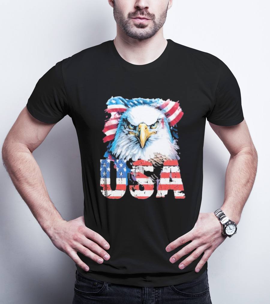 USA Patriot Eagle American Flag T-Shirt