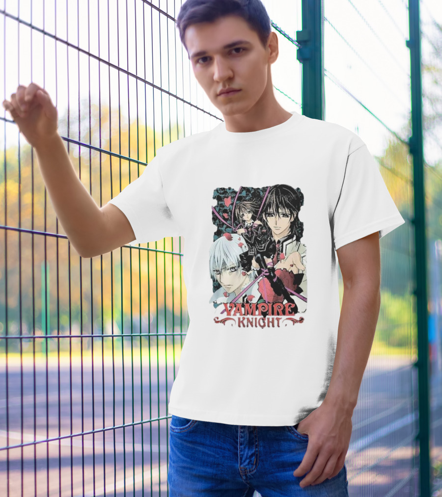 Vampire Knight Lovers Anime Characters Roses And Hearts T-Shirt