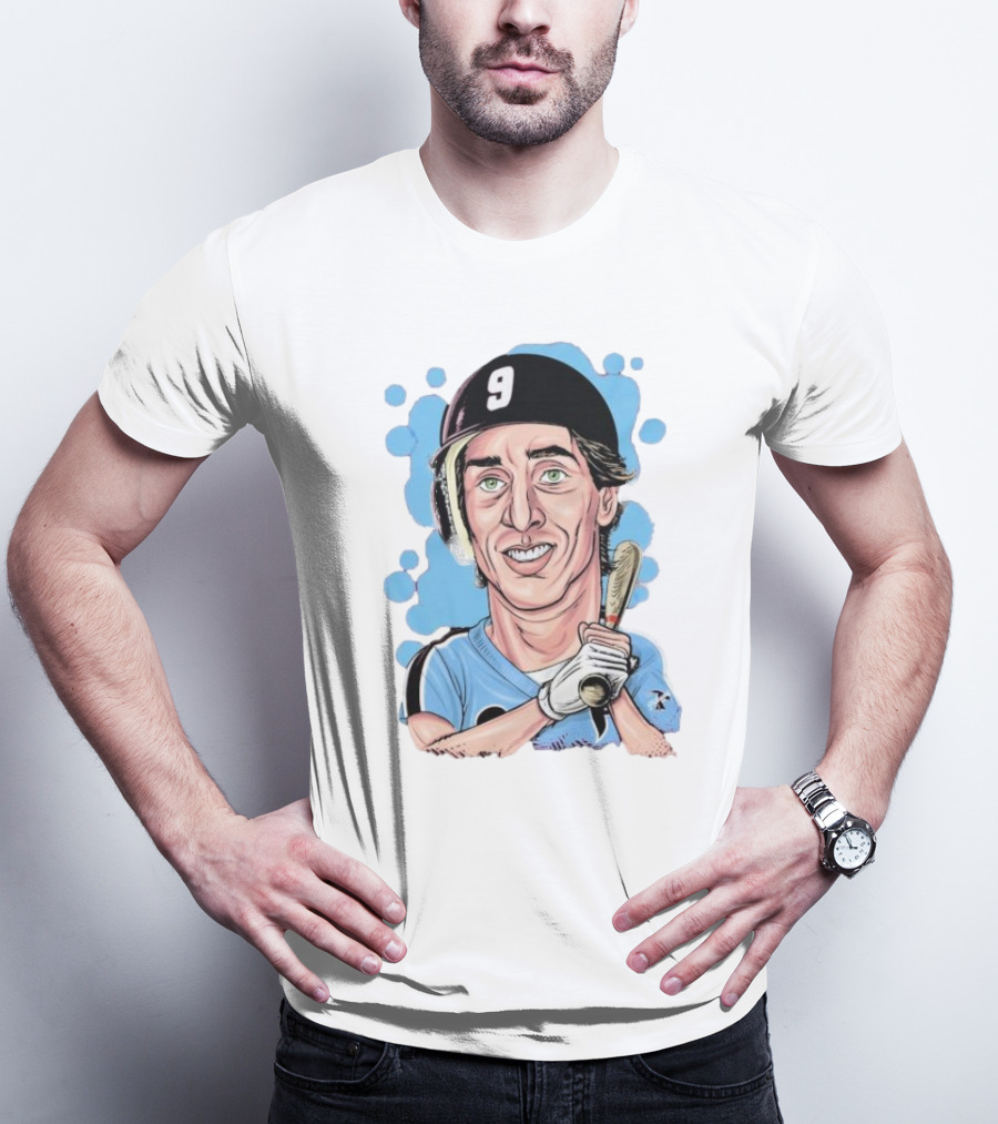 Von Hayes Goat Philadelphia Phillies Baseball Number 9 Cartoon T-Shirt