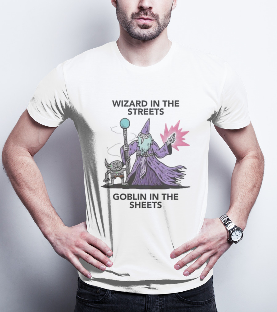 Wizardofbarge Wizard In The Streets Goblin In The Sheets Wizard Goblin Artistry T-Shirt