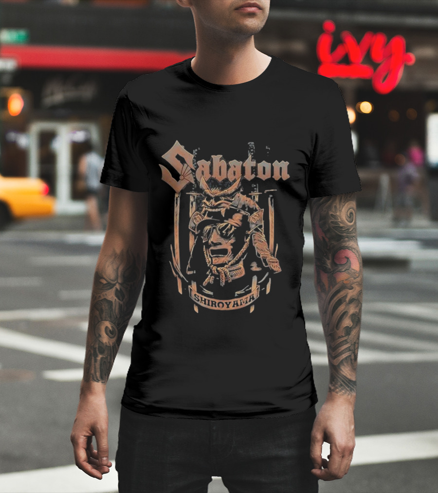Sabaton Shiroyama Samurai Warrior Helmet Shield T-Shirt