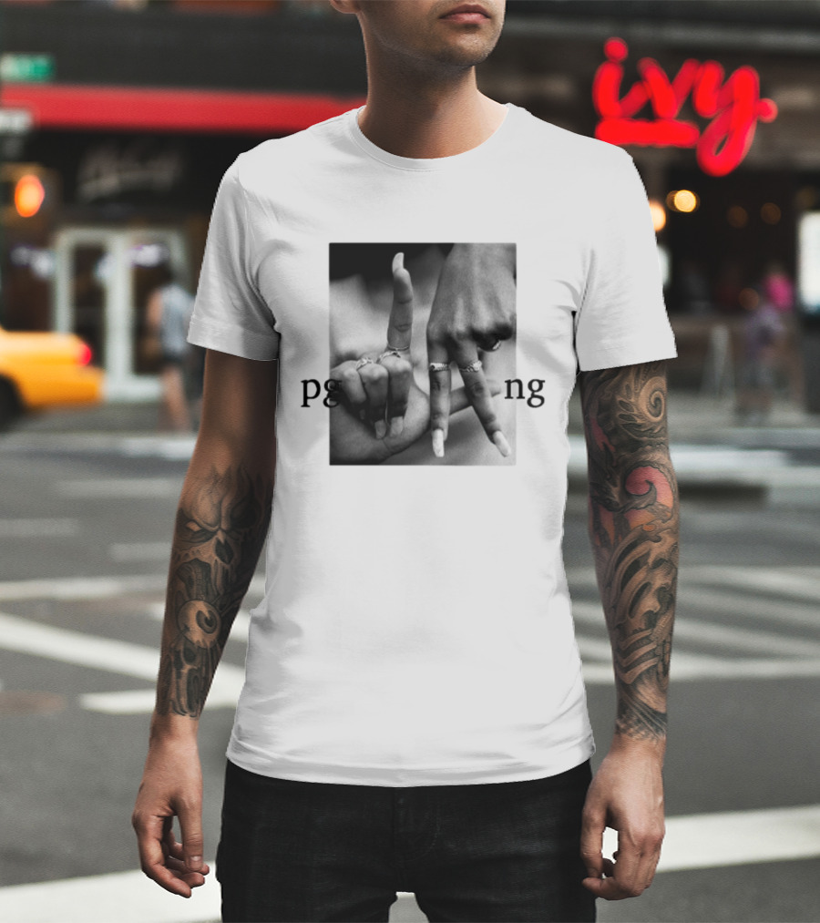 Savannah James PgLang Inspired Hand Sign Motif T-Shirt