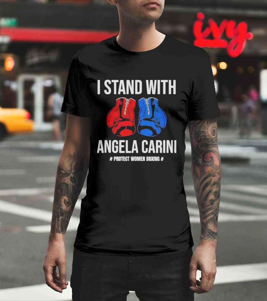 I Stand With Angela Carini Protect Women Boxing T-Shirt