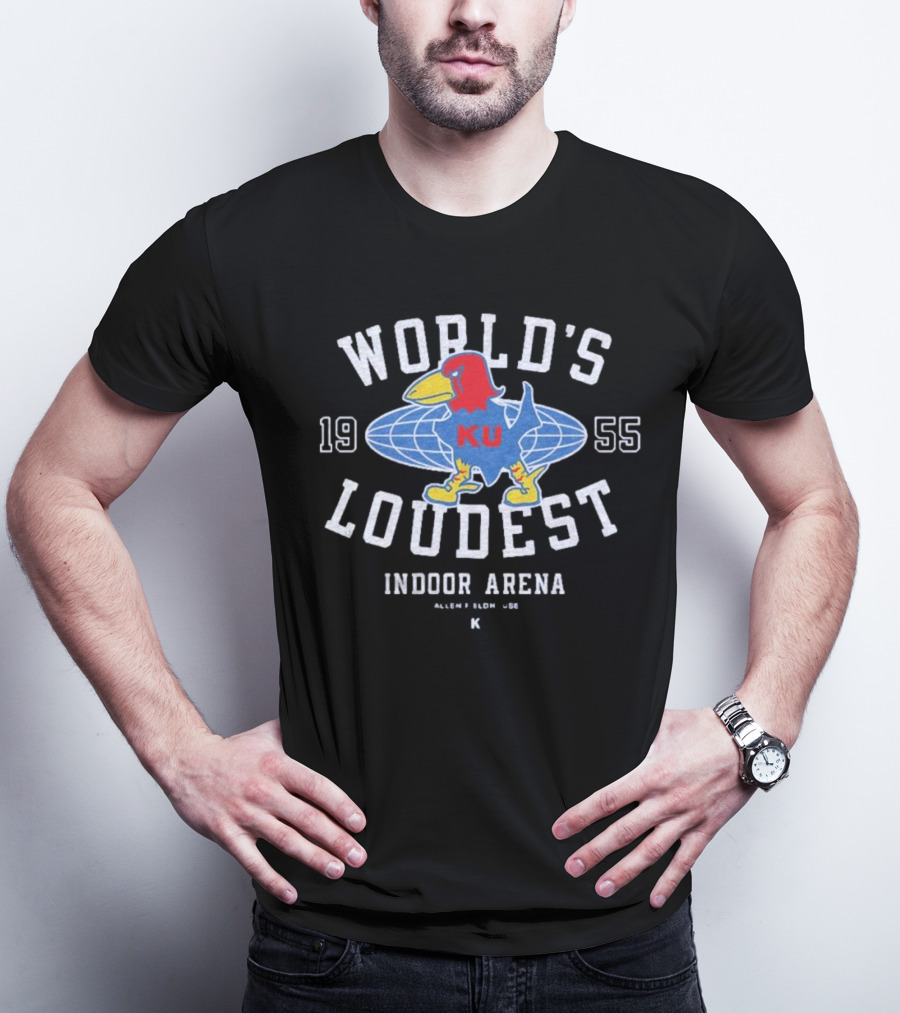 KU World's Loudest Indoor Arena 1955 Allen Fieldhouse Retro T-Shirt