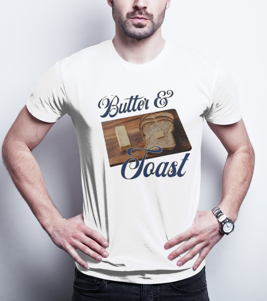 Middleclassfancy Butter And Toast Bread Slice With Butter Block T-Shirt