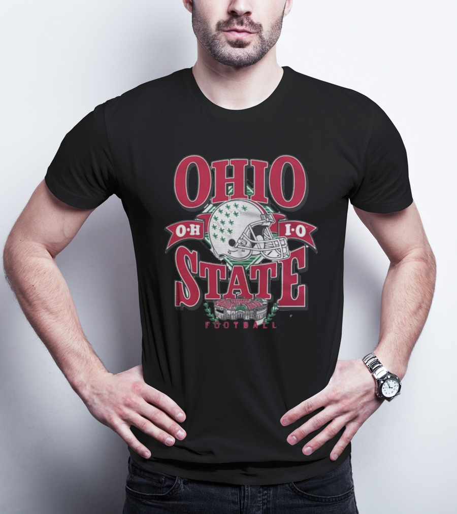 Ohio State Football OH IO State Vintage Helmet T-Shirt