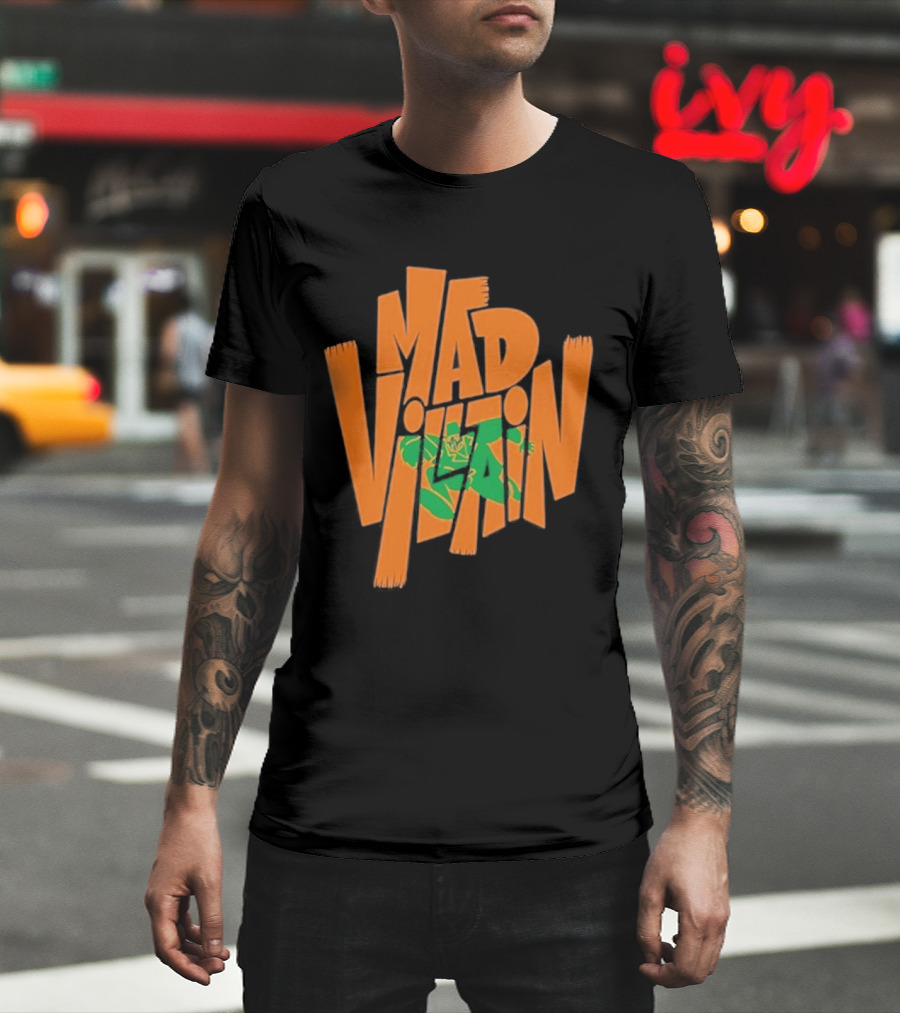Mf Doom All Caps Madvillain Green Mask Mad Dash Villain T-Shirt