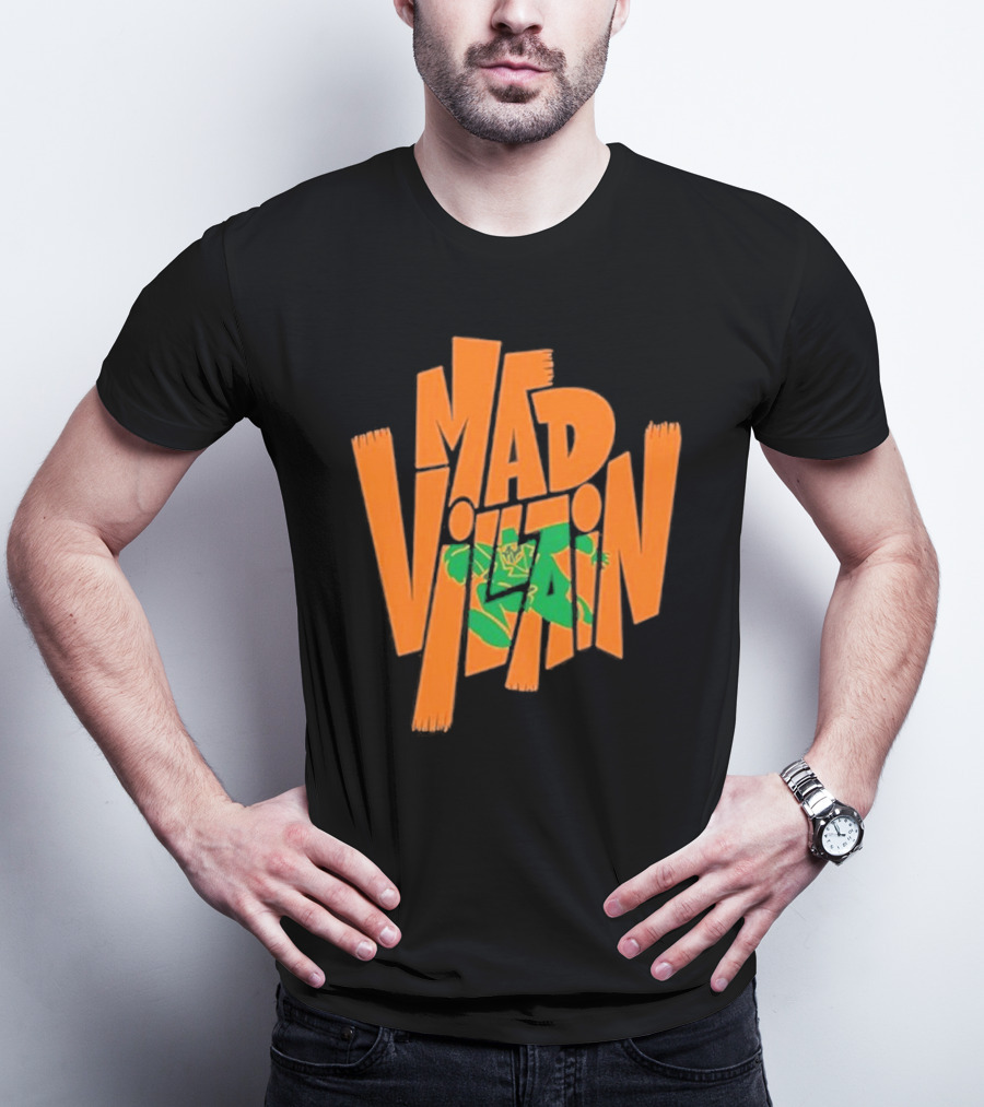 Mf Doom All Caps Madvillain Green Mask Mad Dash Villain T-Shirt
