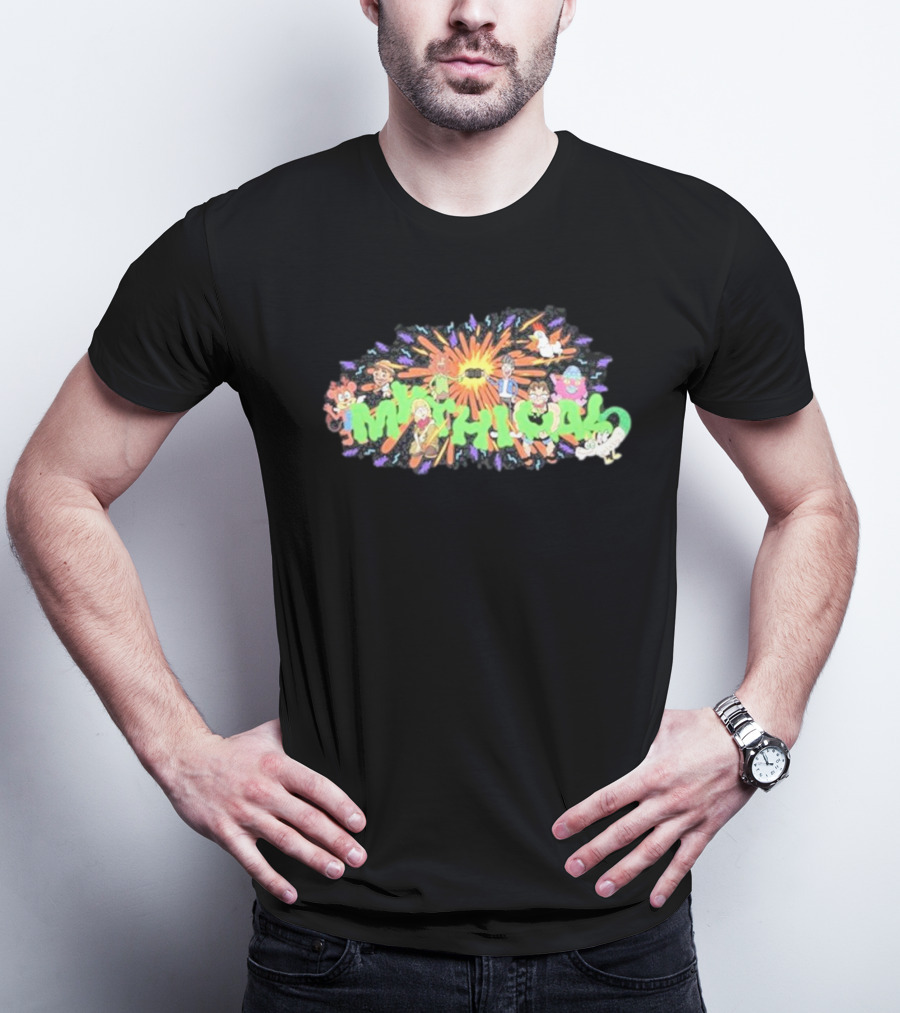 New Mythical ’90s Cartoon Characters Burst Mythical Explosion T-Shirt