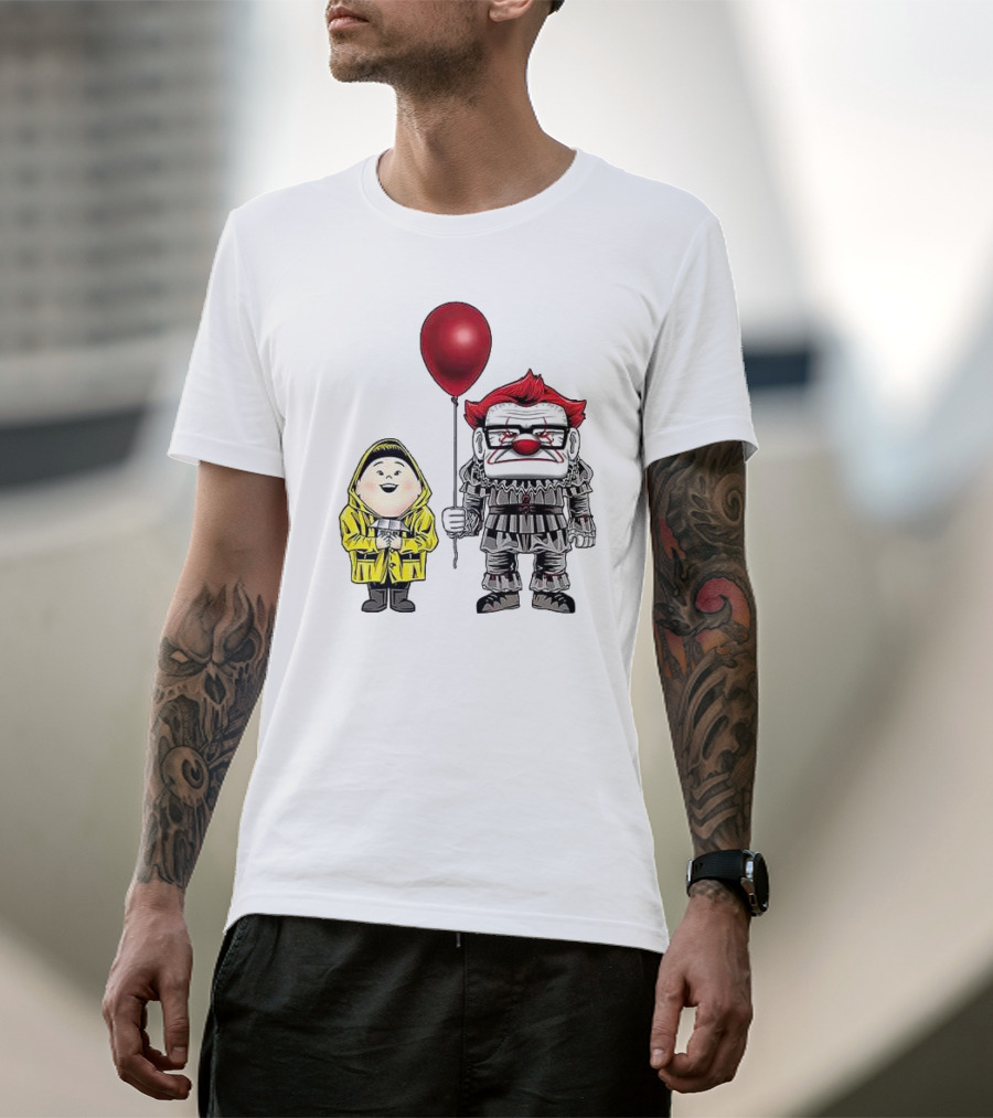 Pennywise Carl Fredricksen Russell Halloween Balloon Duo T-Shirt