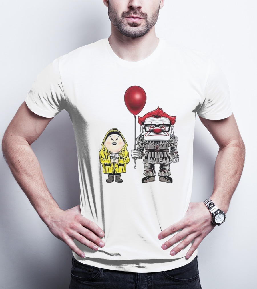 Pennywise Carl Fredricksen Russell Halloween Balloon Duo T-Shirt