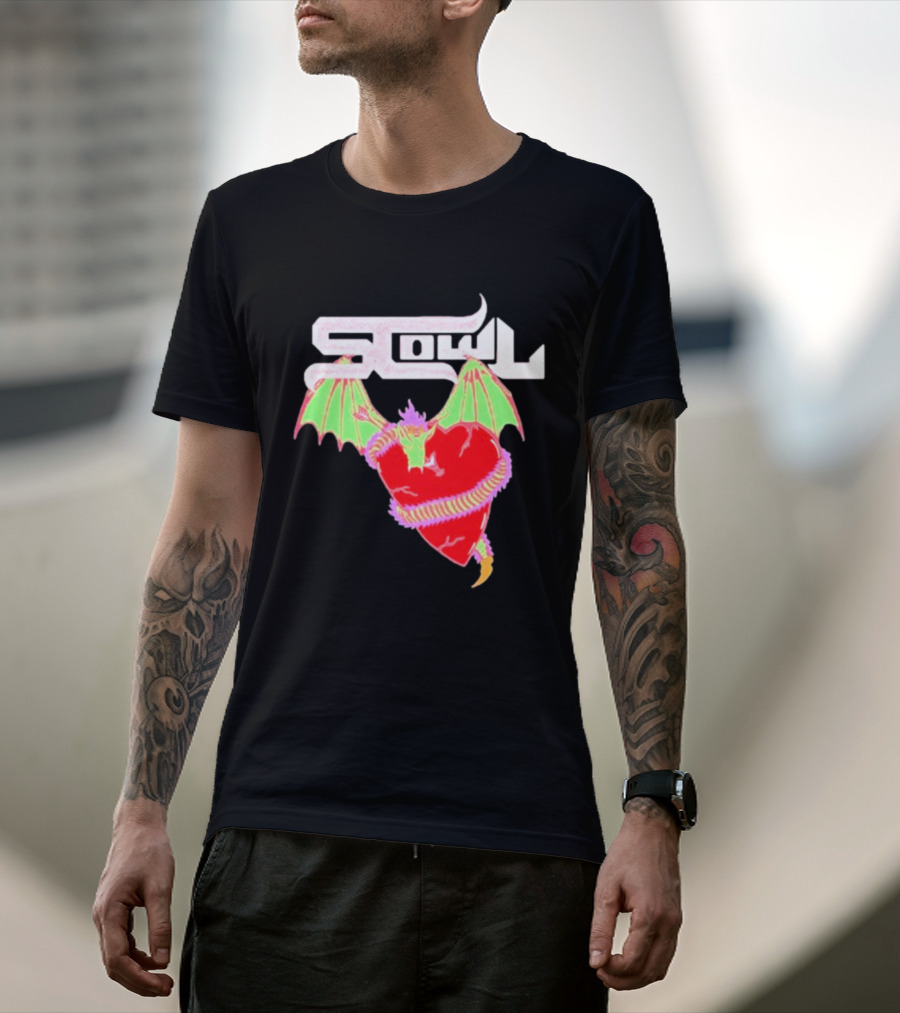 Scowl Dragon Heart Wings T-Shirt