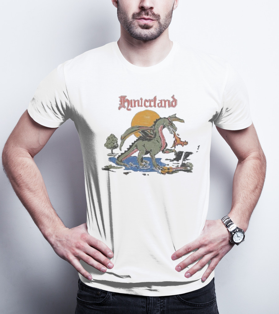 Hinterland Dragon With Orange Sun And Fire T-Shirt