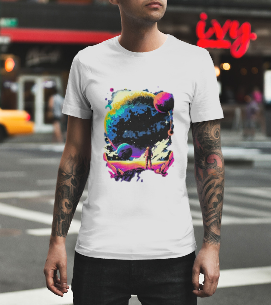 Into The AM Infinity Explorer Astronaut Planetary Adventure T-Shirt