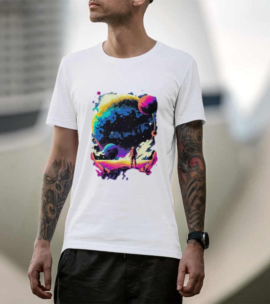 Into The AM Infinity Explorer Astronaut Planetary Adventure T-Shirt