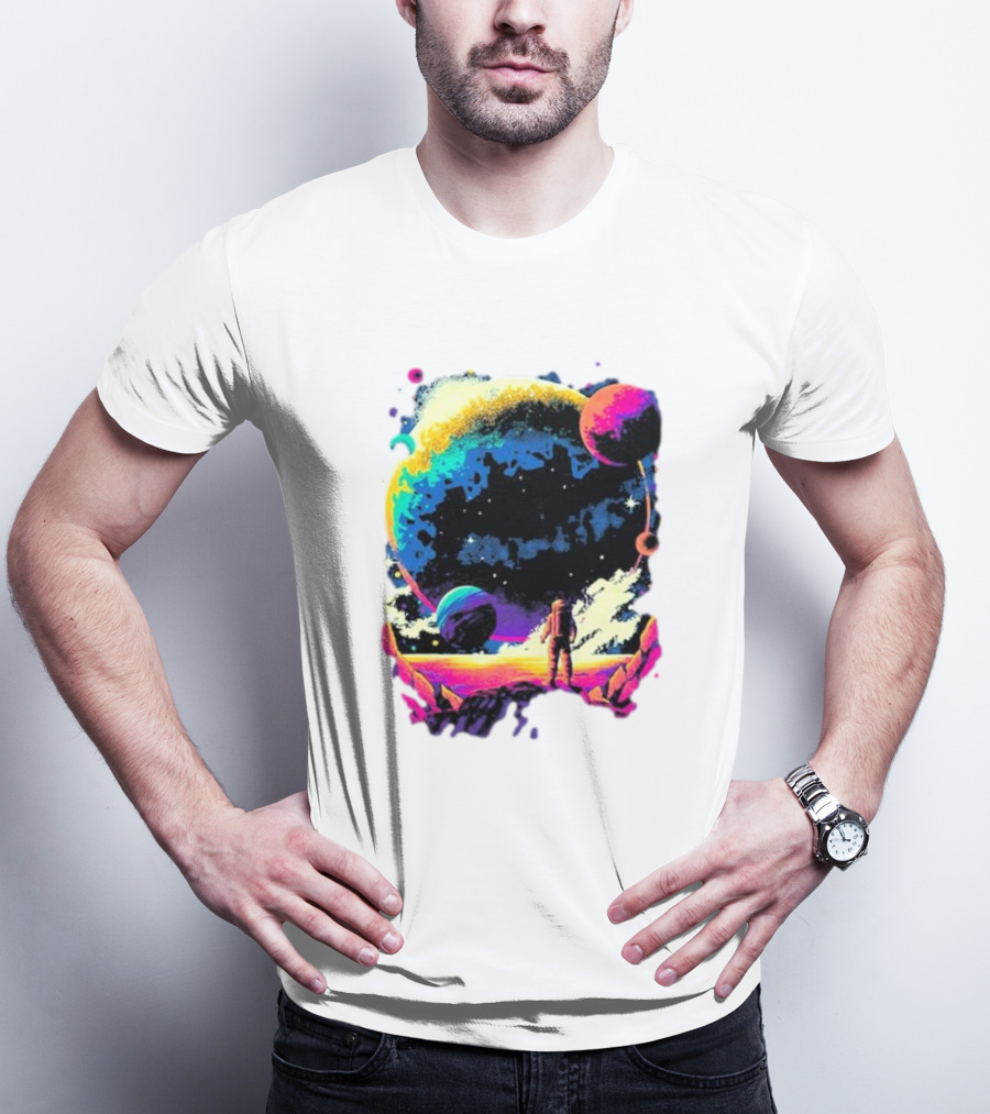 Into The AM Infinity Explorer Astronaut Planetary Adventure T-Shirt