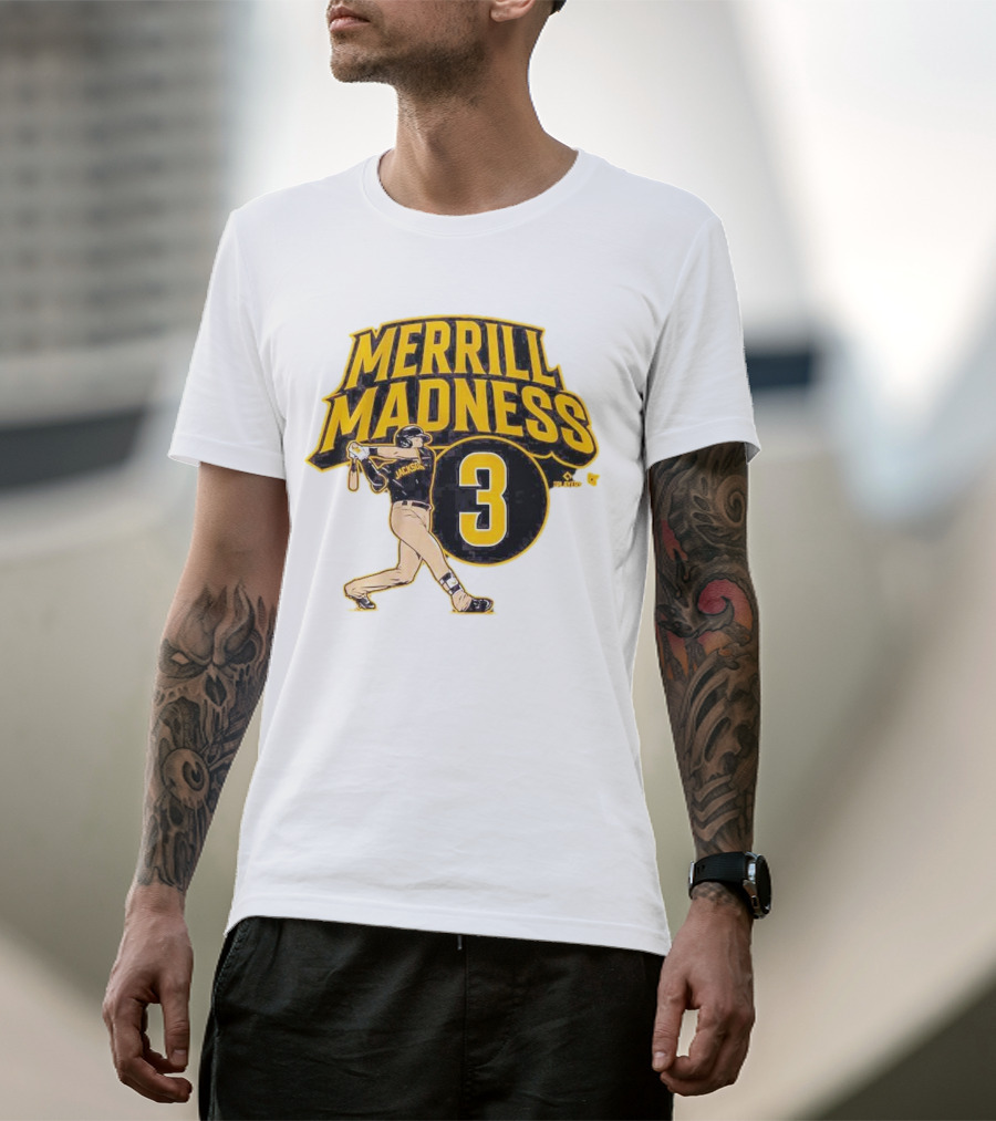Jackson Merrill Madness 3 Baseball Player Swing T-Shirt