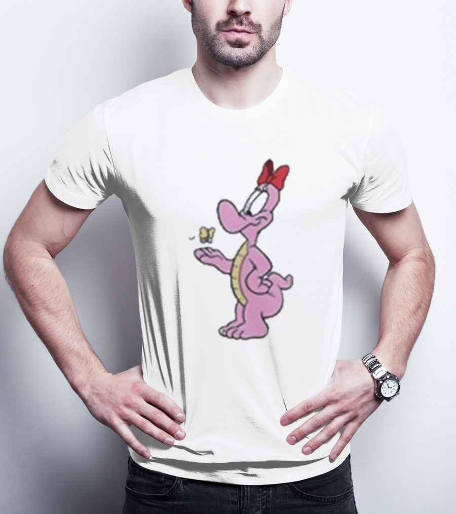 454 Life Baby Yoshi Bow Wearing Cartoon Character With Butterfly T-Shirt