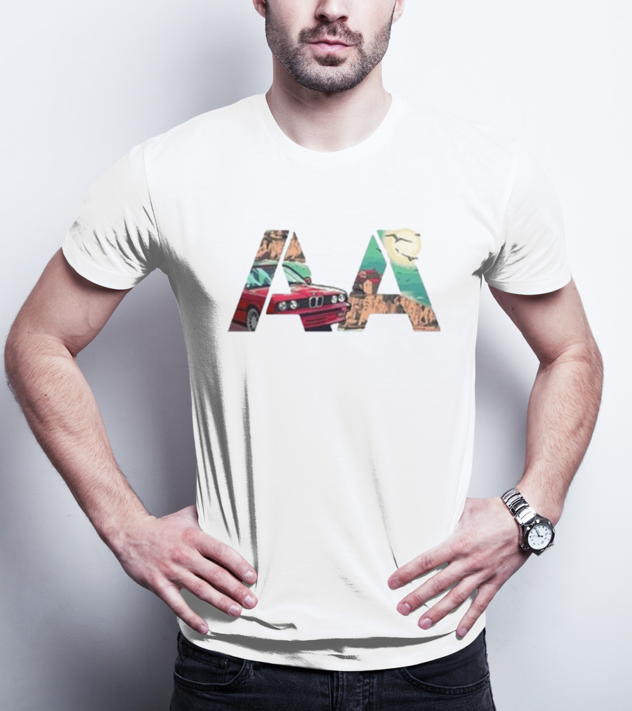 Aa Summer E30 Autoalex Red BMW Car Scenic Landscape T-Shirt