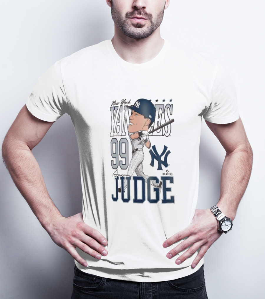 New York Yankees 99 Aaron Judge Caricature New Era T-Shirt