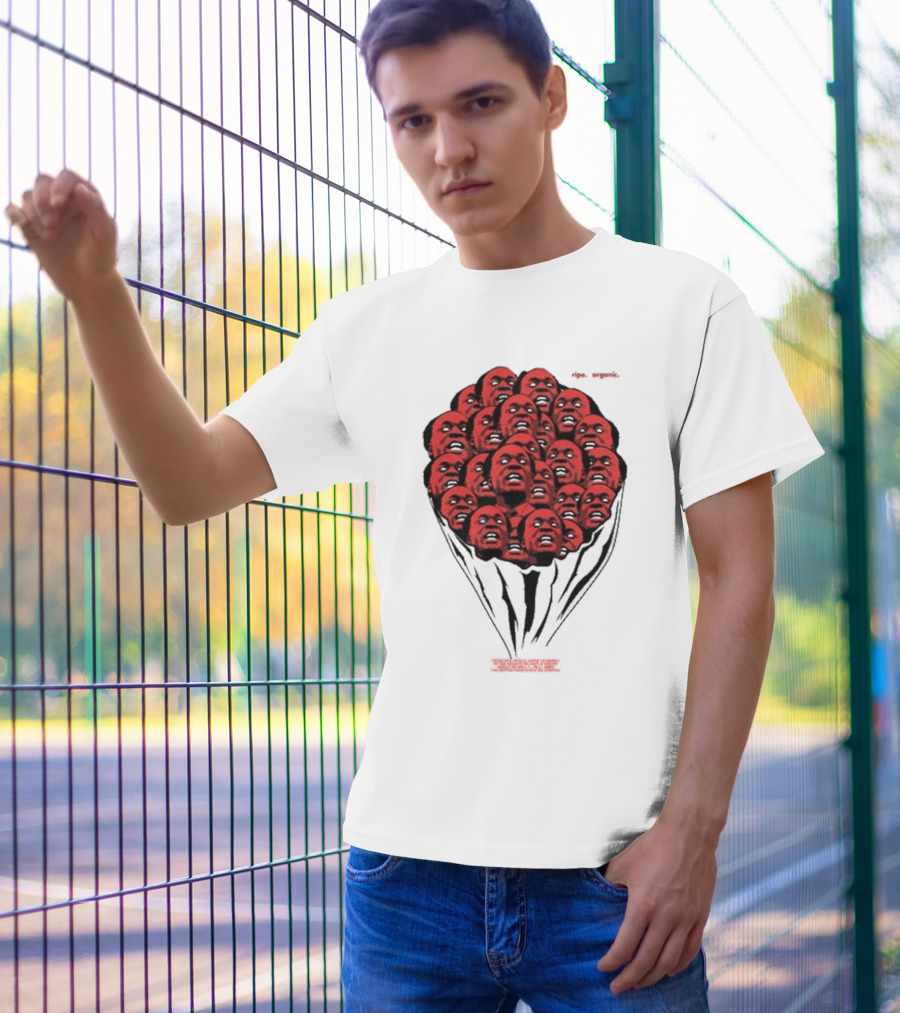 Nkrumah Never Dies Afri5a Ripe Organic Face Cluster T-Shirt