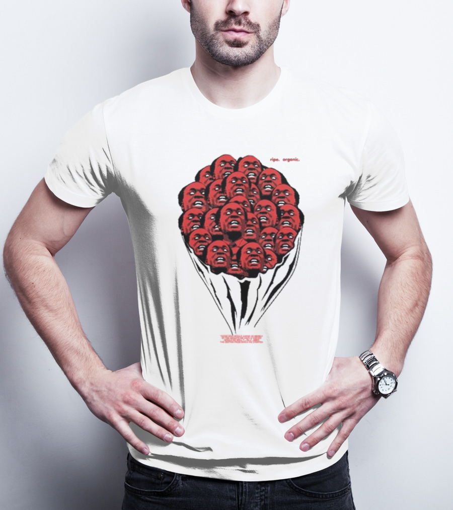 Nkrumah Never Dies Afri5a Ripe Organic Face Cluster T-Shirt