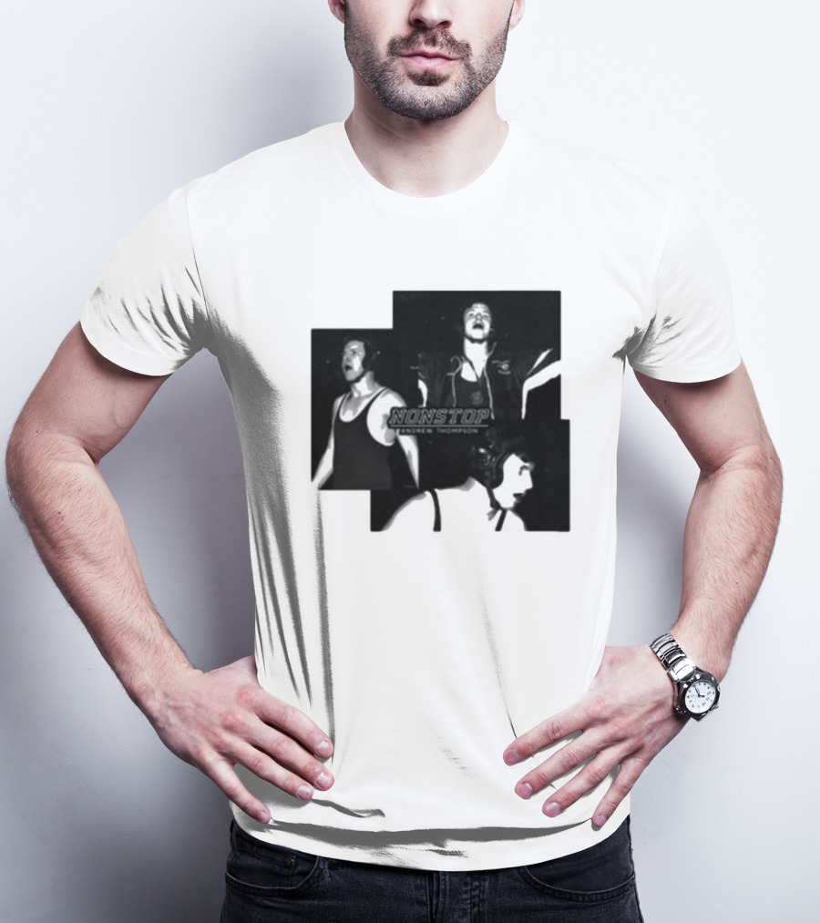 NONSTOP Andrew Thompson Black And White Collage T-Shirt