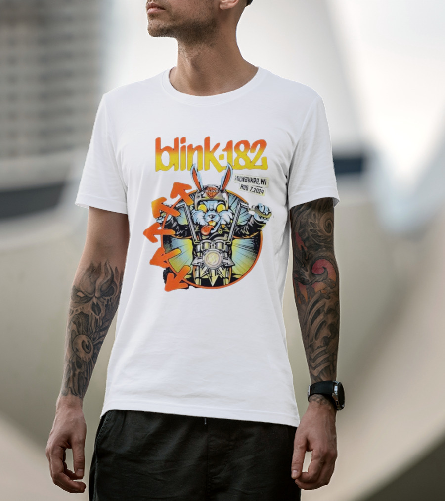 Blink-182 Concert Rabbit Milwaukee WI August 7 T-Shirt