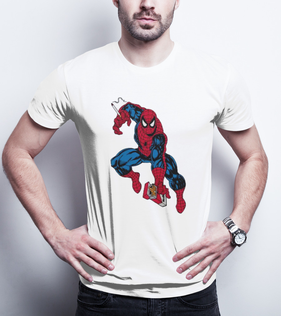 Spider-Man The Amazing Smokerman Cigarette Package Swing T-Shirt