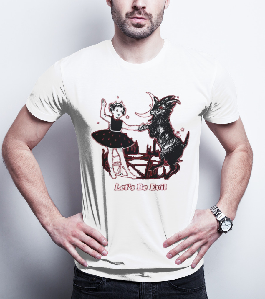 Teenhearts Let's Be Evil With Pentagram Dancing Girl And Goat T-Shirt