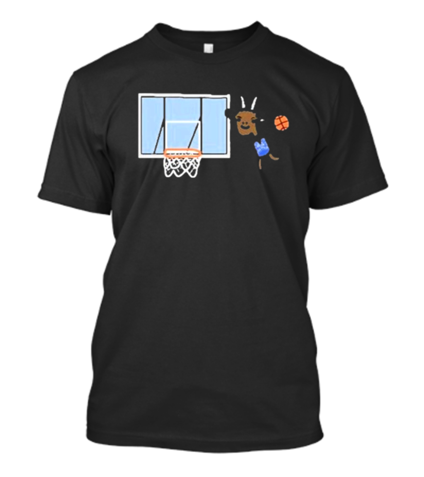 Goat Biles Basketball Dunking Goat With Jersey And Hoop T-Shirt