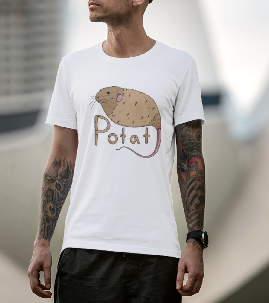 Grumpy Rat Potat Character Image T-Shirt