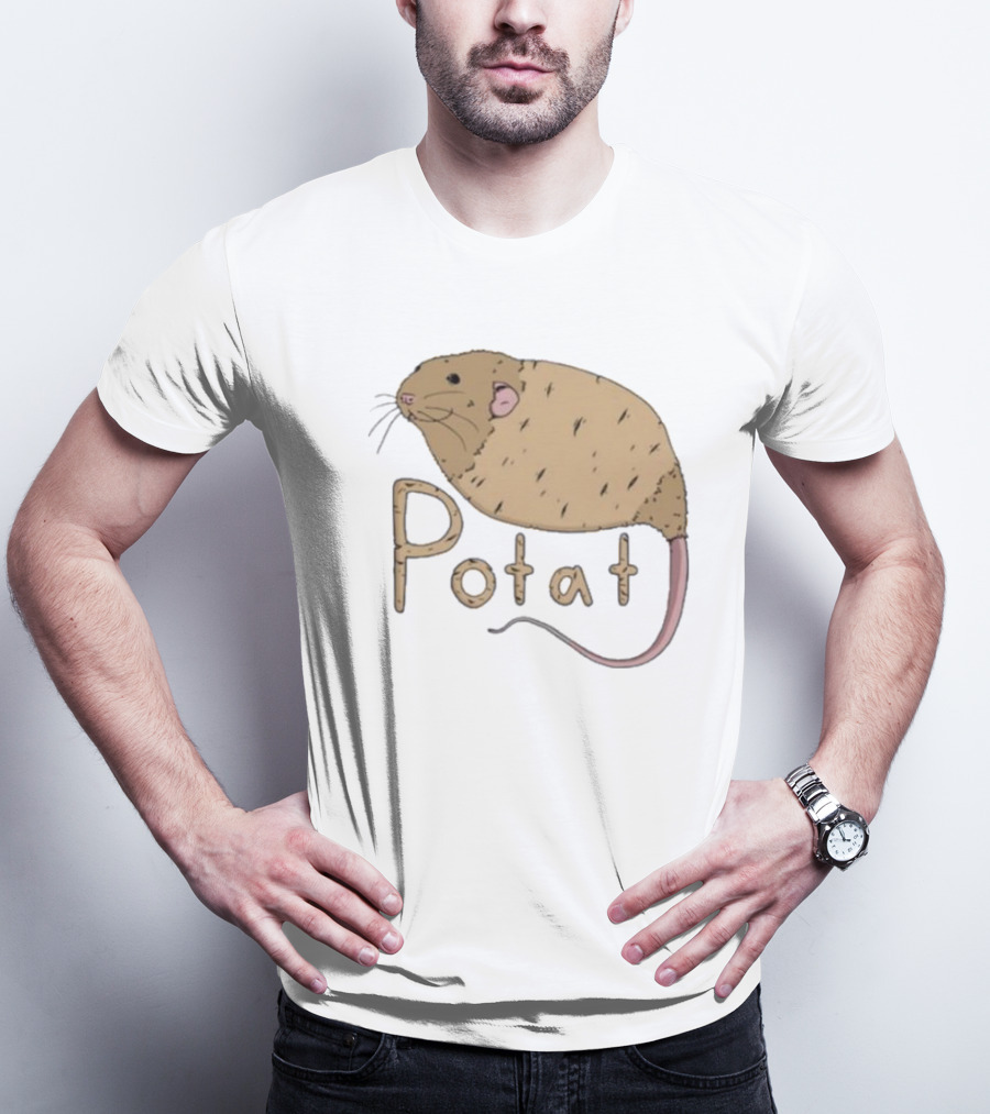 Grumpy Rat Potat Character Image T-Shirt