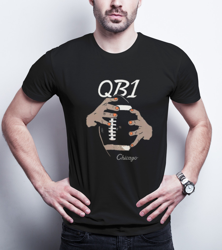 QB1 Chicago Football Hands T-Shirt