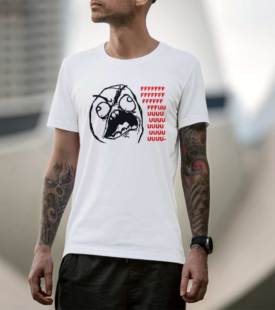 FFFFUUUU Rage Comic Meme Face T-Shirt