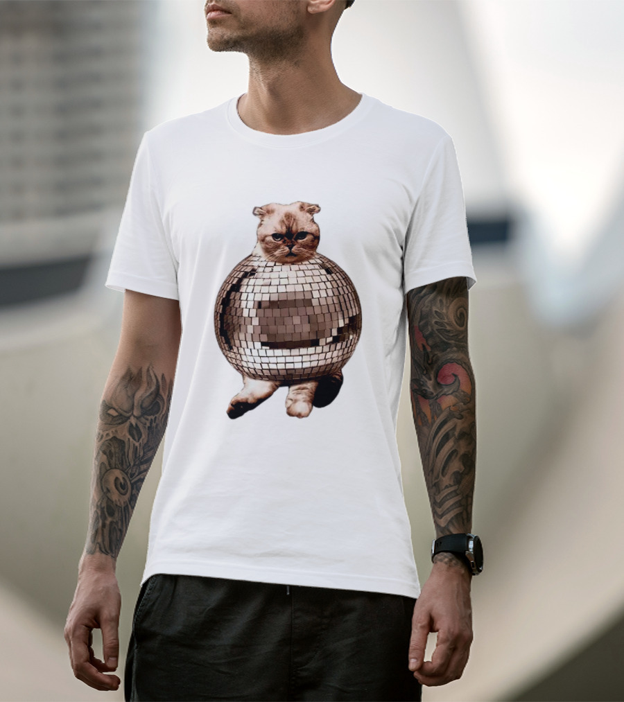 Taylor Swift Mirrorball Disco Cat T-Shirt