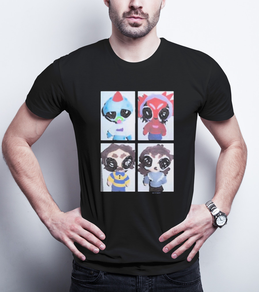 Emergency Intercom Plushies Cute Character Quartet T-Shirt