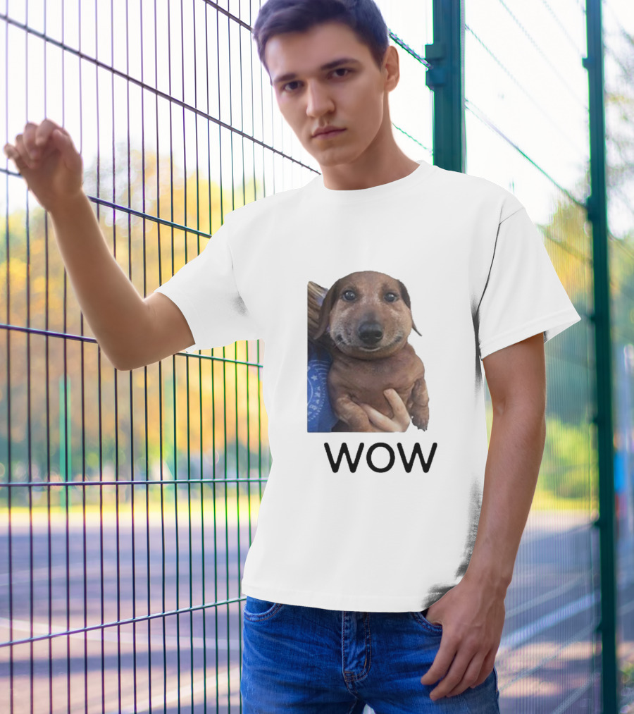 Fallenchungus Wow Dog Meme With Funny Expression T-Shirt
